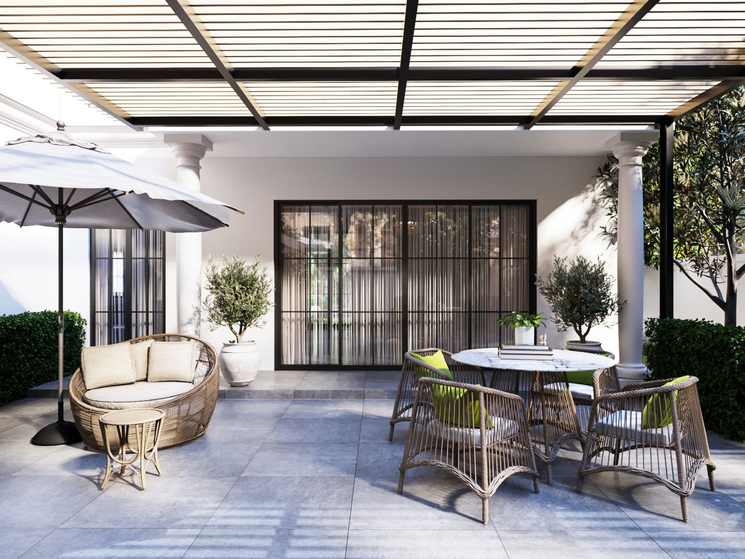 13448. 3D Garden Exterior Model Download by Van Truong