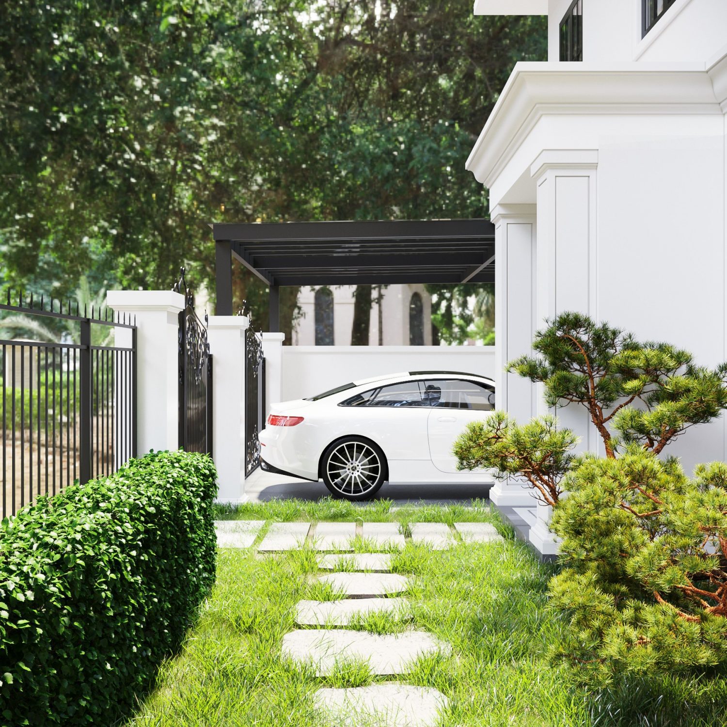 13448. 3D Garden Exterior Model Download by Van Truong