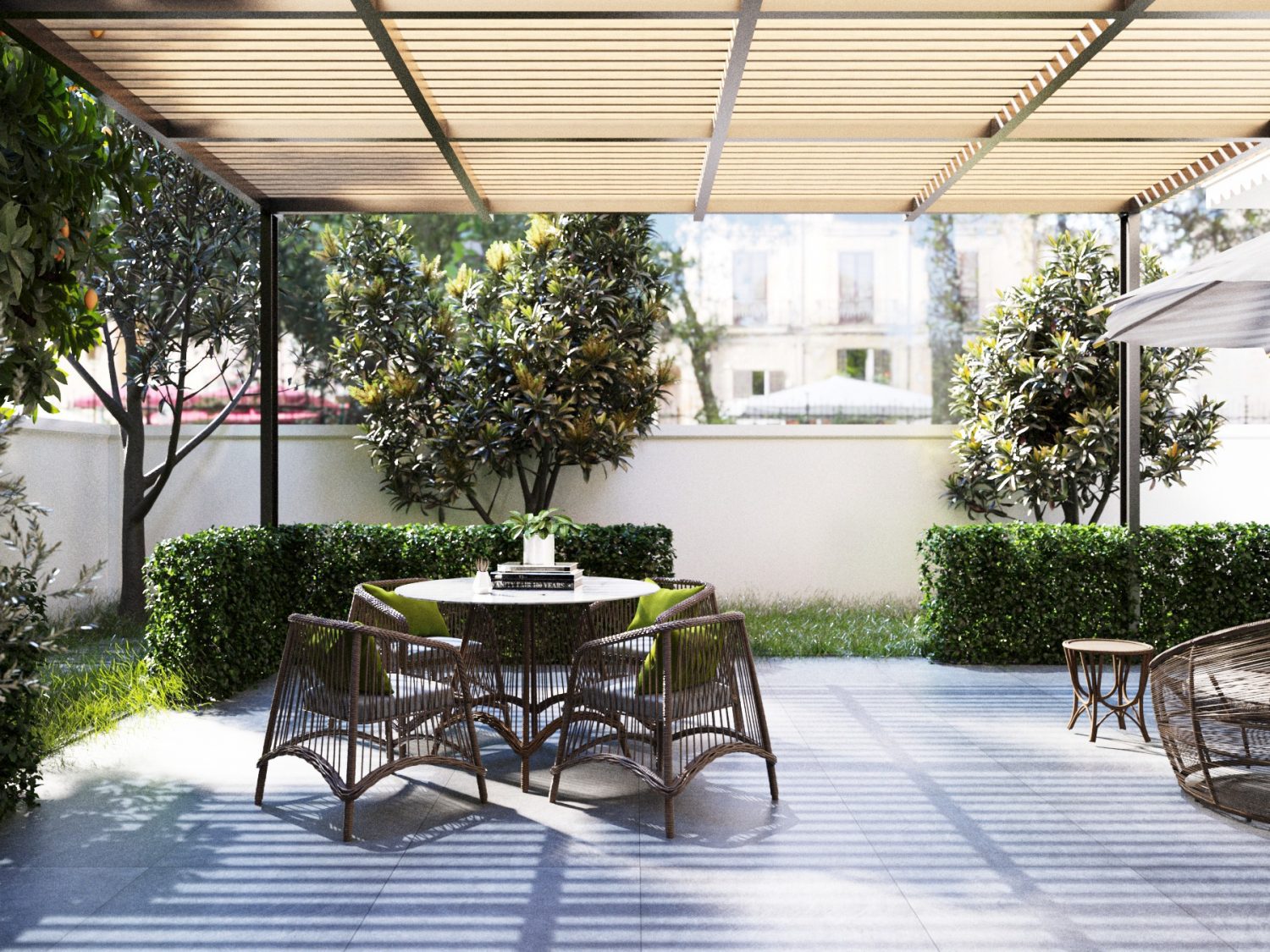 13448. 3D Garden Exterior Model Download by Van Truong