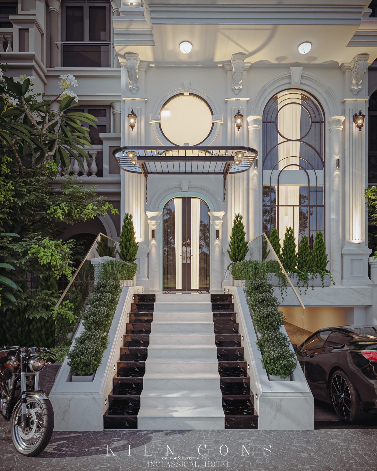 13486. 3Ds Max Neoclassical Hotel Exterior Model Download By Kts Nhat Minh