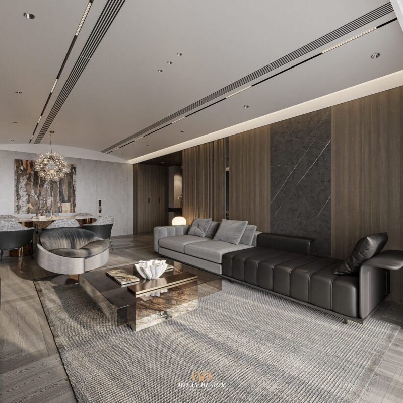 13812. 3Ds Max Living Room – Kitchen Interior Model Download By Bui Vien