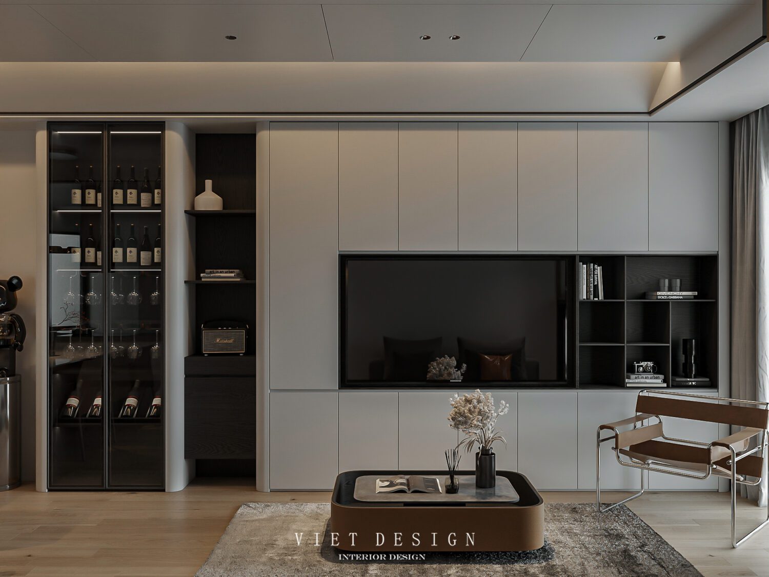 13081. 3D Living Room - Kitchen Interior Model Download by Hoa Tran