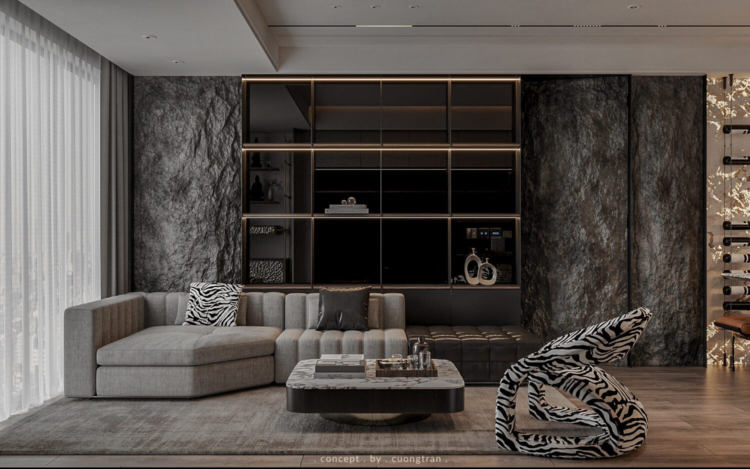 13094. Download Free 3D Living Room Interior Model by Cuong Tran