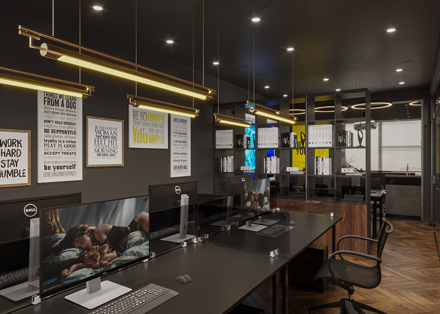 13792. 3Ds Max Workroom Interior Model Download by Dang Ba Quyet