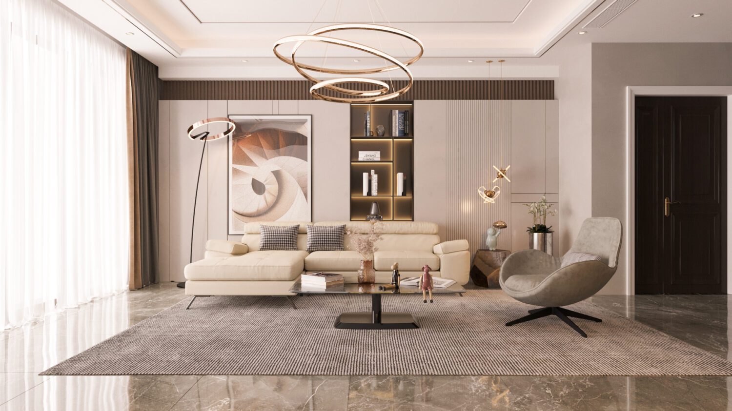 12686. Download Free 3D Living Room Interior Model By Hoang Gia
