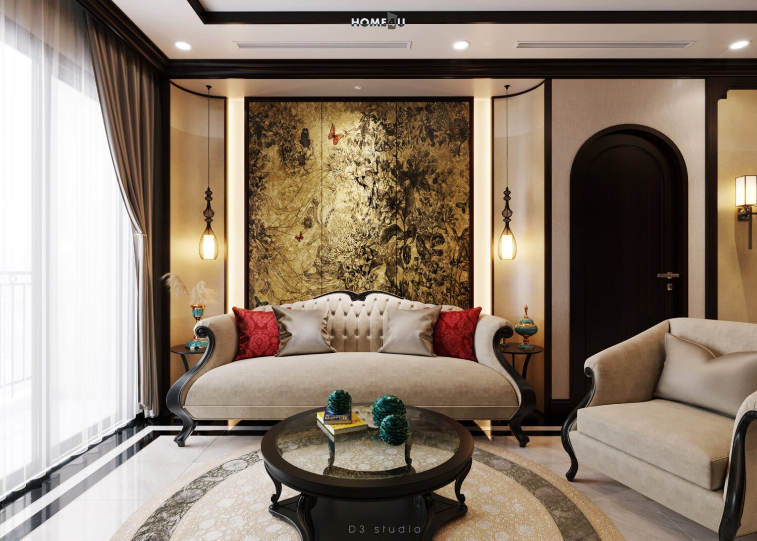 12370. 3D Indochine Apartment Interior Model Download By Duong Bui