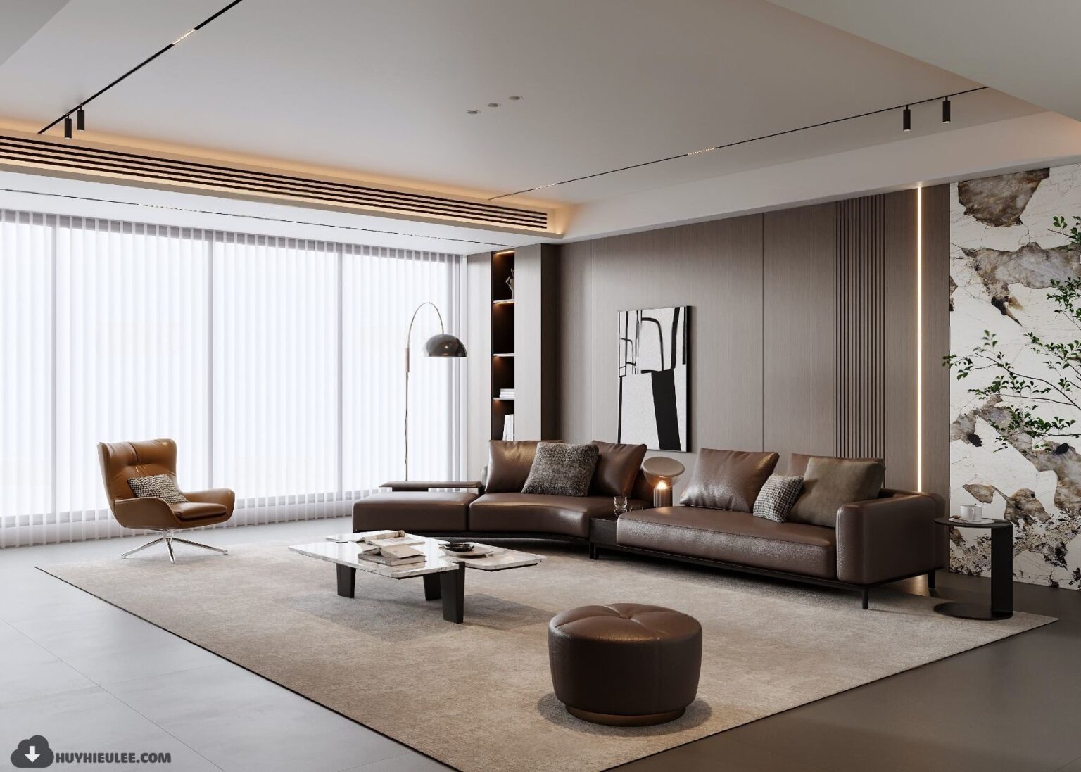 13825. Free 3D Living Room Interior Model Download
