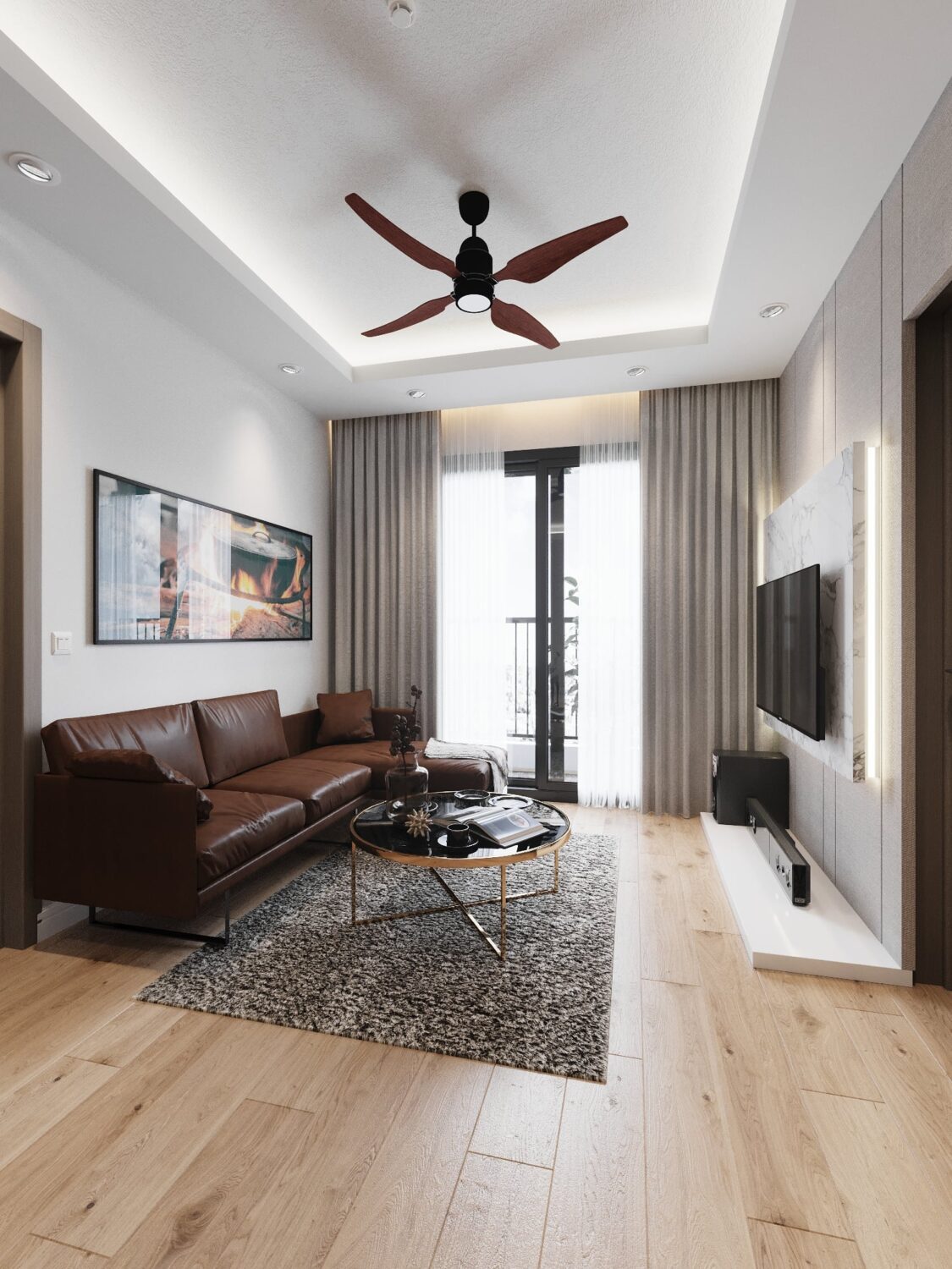 9627. 3D Interior Living Room Model For Free Download by LD Arc