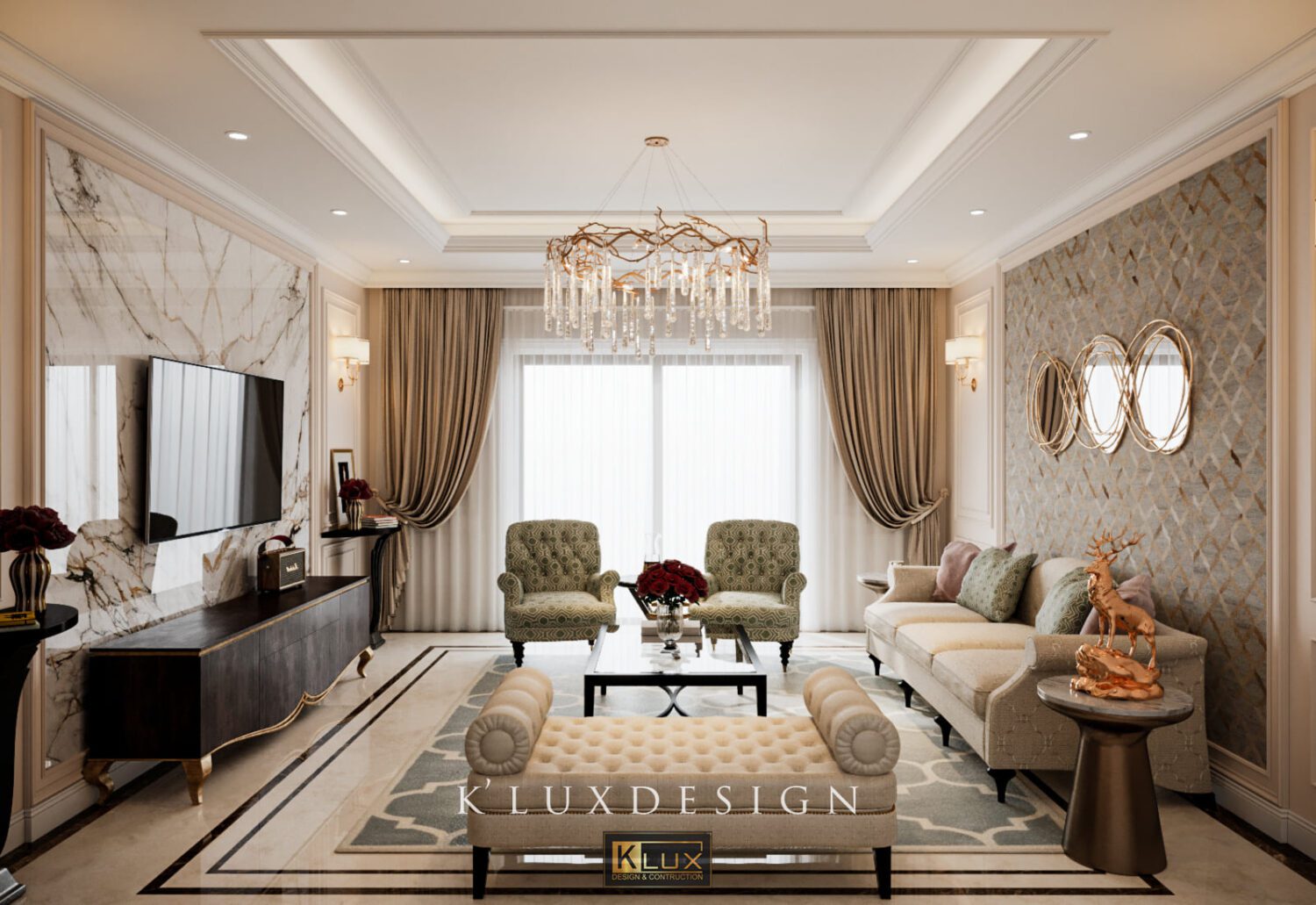 9628. 3D Interior Neoclassical Apartment Model For Free Download by ...